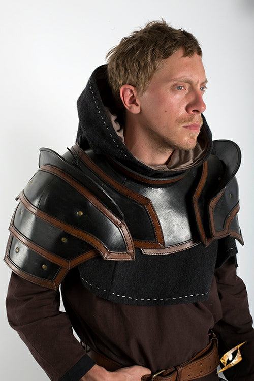 Epic Armoury - Shoulder Armour & Neck Guard - Black/Brown - Medium ...